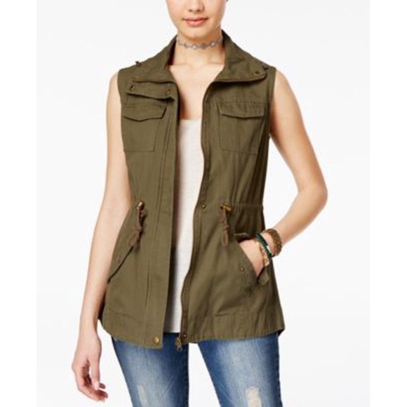 American Rag | Jackets & Coats | American Rag Cargo Olive Green Vest ...